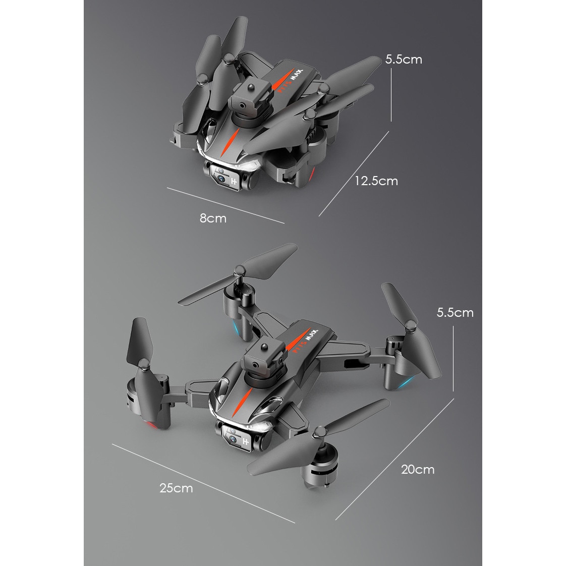 Drona cu doua camere 8K LEBLOU P11S MAX, transmisie 5G pe telefon ...