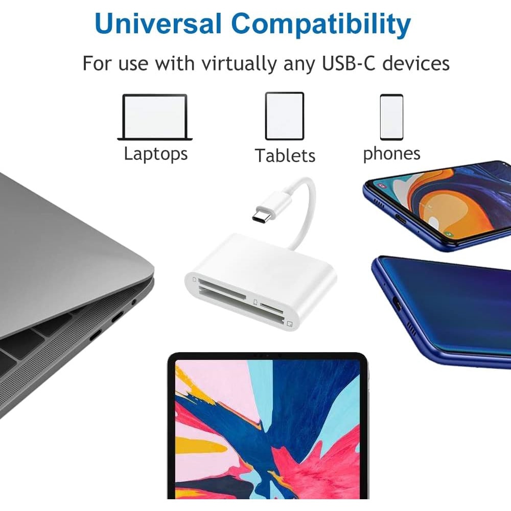 Cititor de carduri Type-C, Roffie, Alb - eMAG.ro