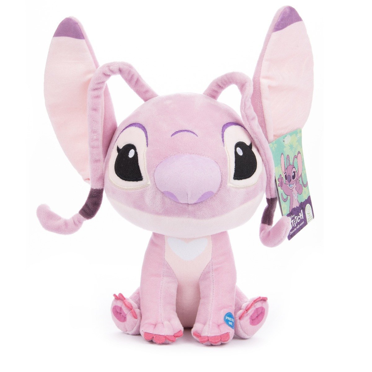 Jucarie de plus cu sunete, Disney Lilo si Stitch, model Angel, 20 cm ...