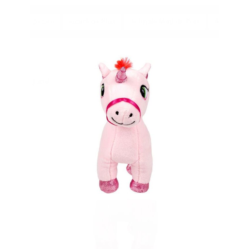 Unicorn de Plus Roz cu Coama Colorata & Coada 16cm - eMAG.ro