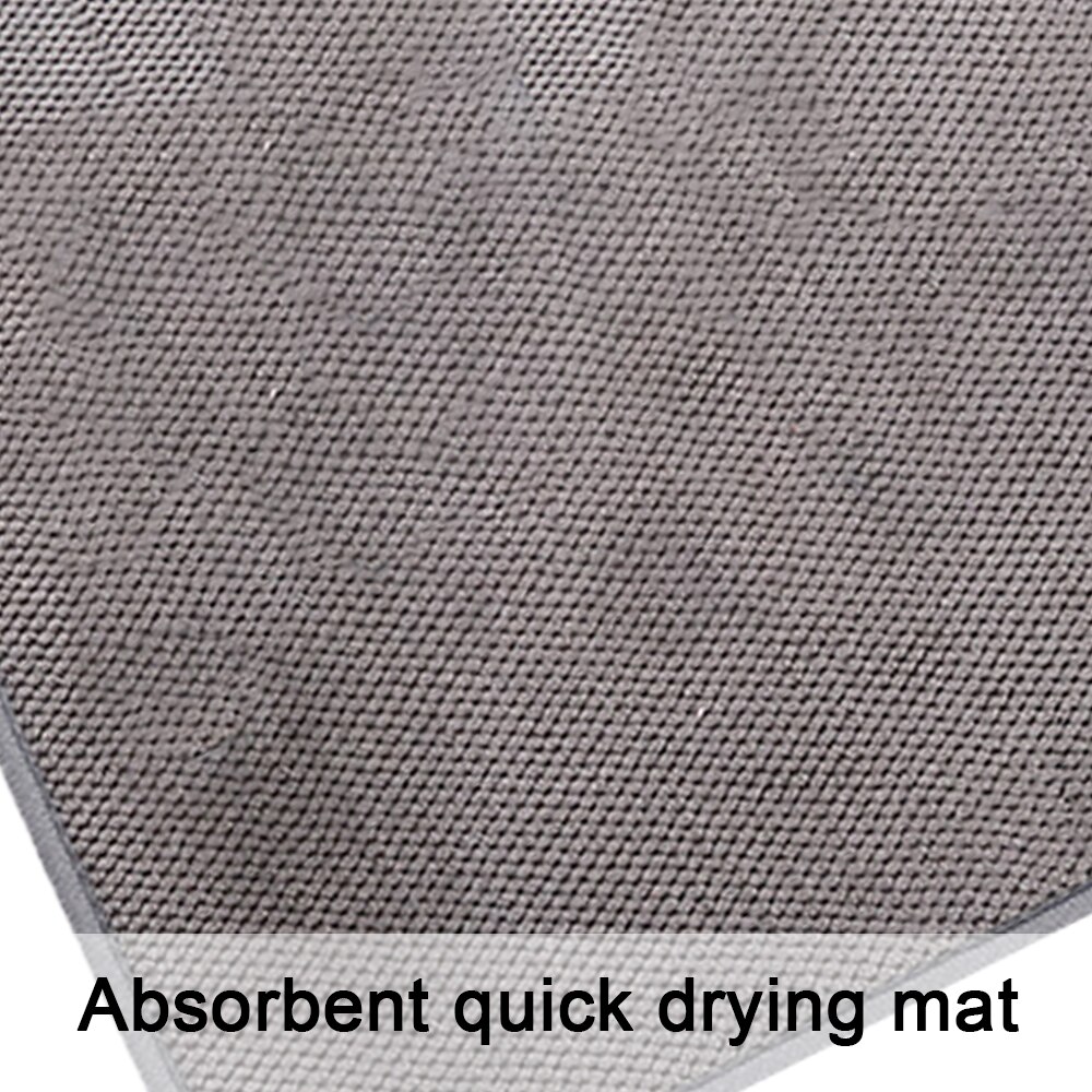 Covoras uscare vase, Microfibra, 40x30cm, Gri - eMAG.ro