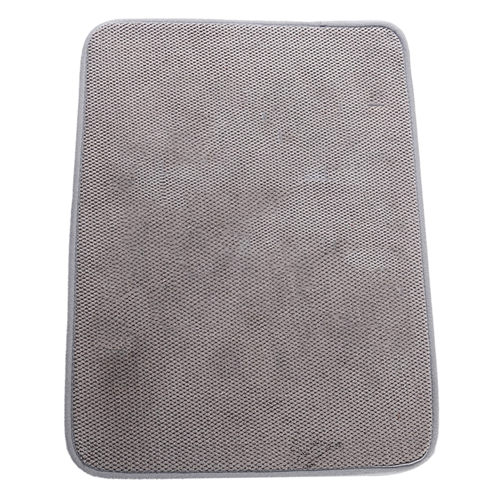 Covoras uscare vase, Microfibra, 40x30cm, Gri - eMAG.ro