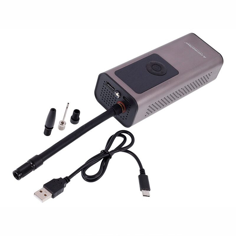 Compresor aer portabil, fara fir, 10bar, cu baterie externa de 2000mAh ...