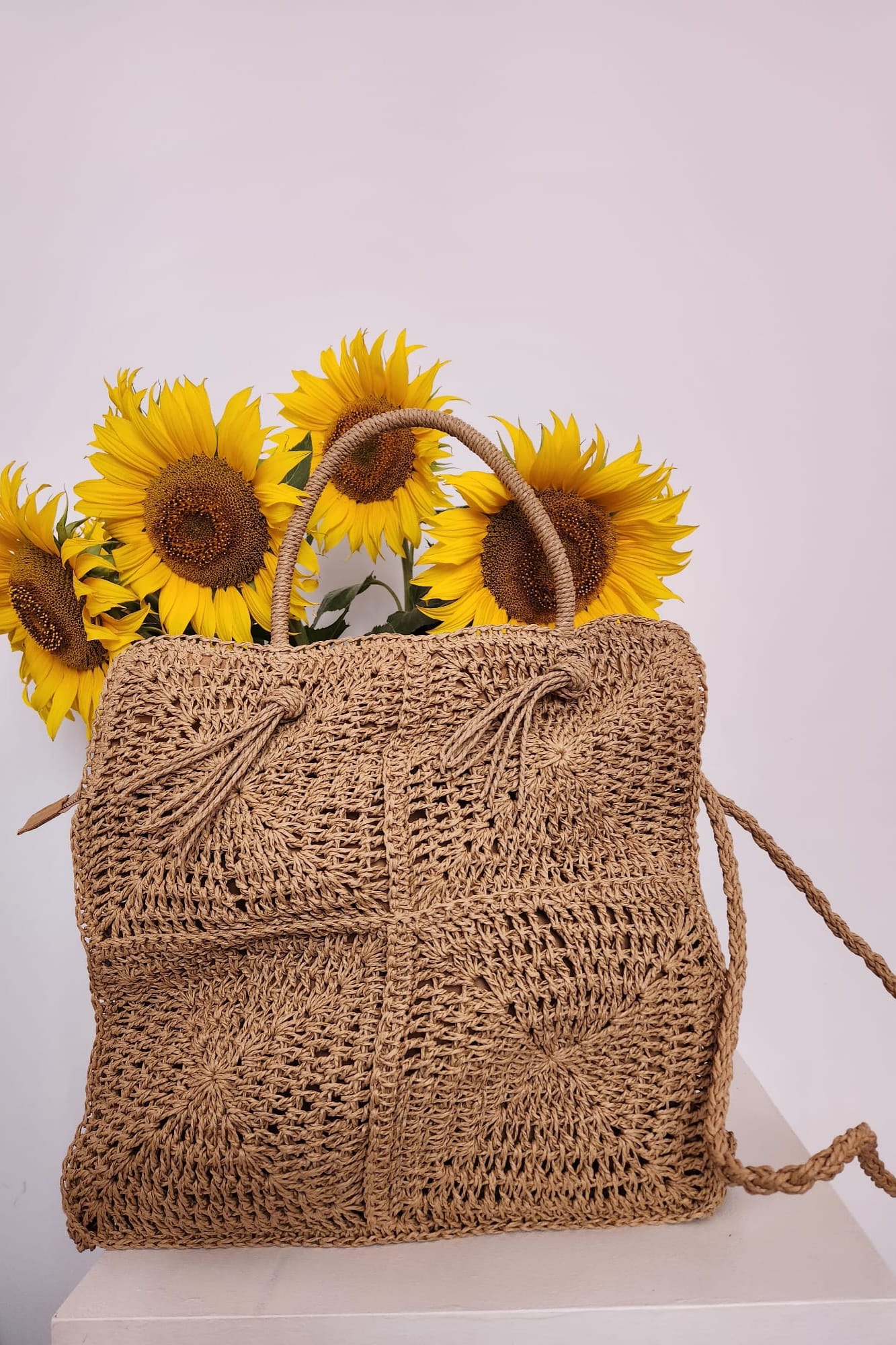 Geanta din rafie model sumer1, 40x40 - eMAG.ro