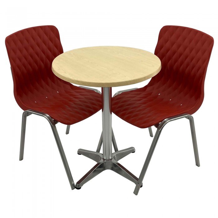 Set mobila de terasa restaurant Raki Maple masa rotunda 60cm cu blat ...