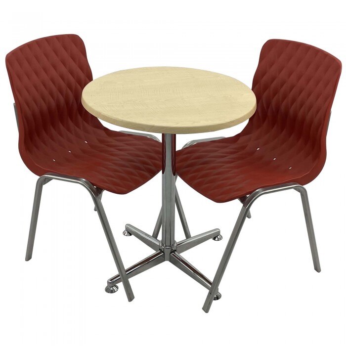 Set mobila de terasa restaurant Raki Maple masa rotunda 60cm cu blat ...