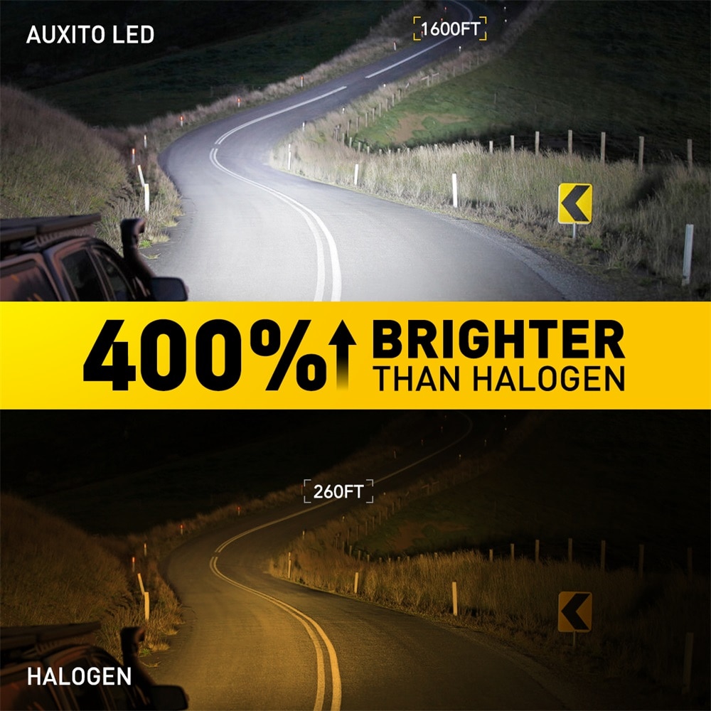 Комплект 2 крушки Auxito® Turbo H7 LED, 100w/комплект, 20000LM, CANBUS ...