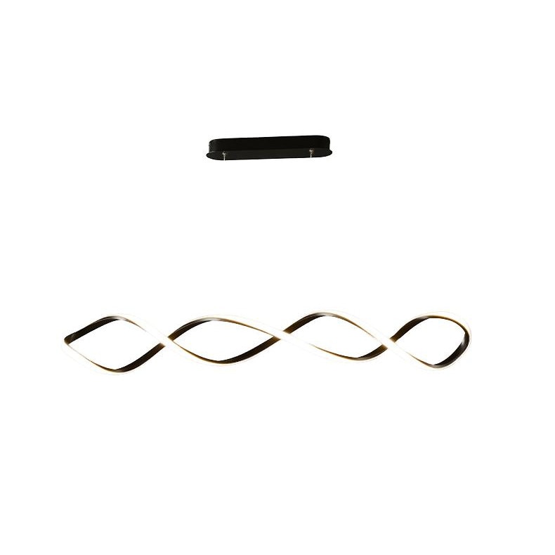 Candelabru LED spiralat, stil Nordic, Negru, Luminozitate reglabila din ...