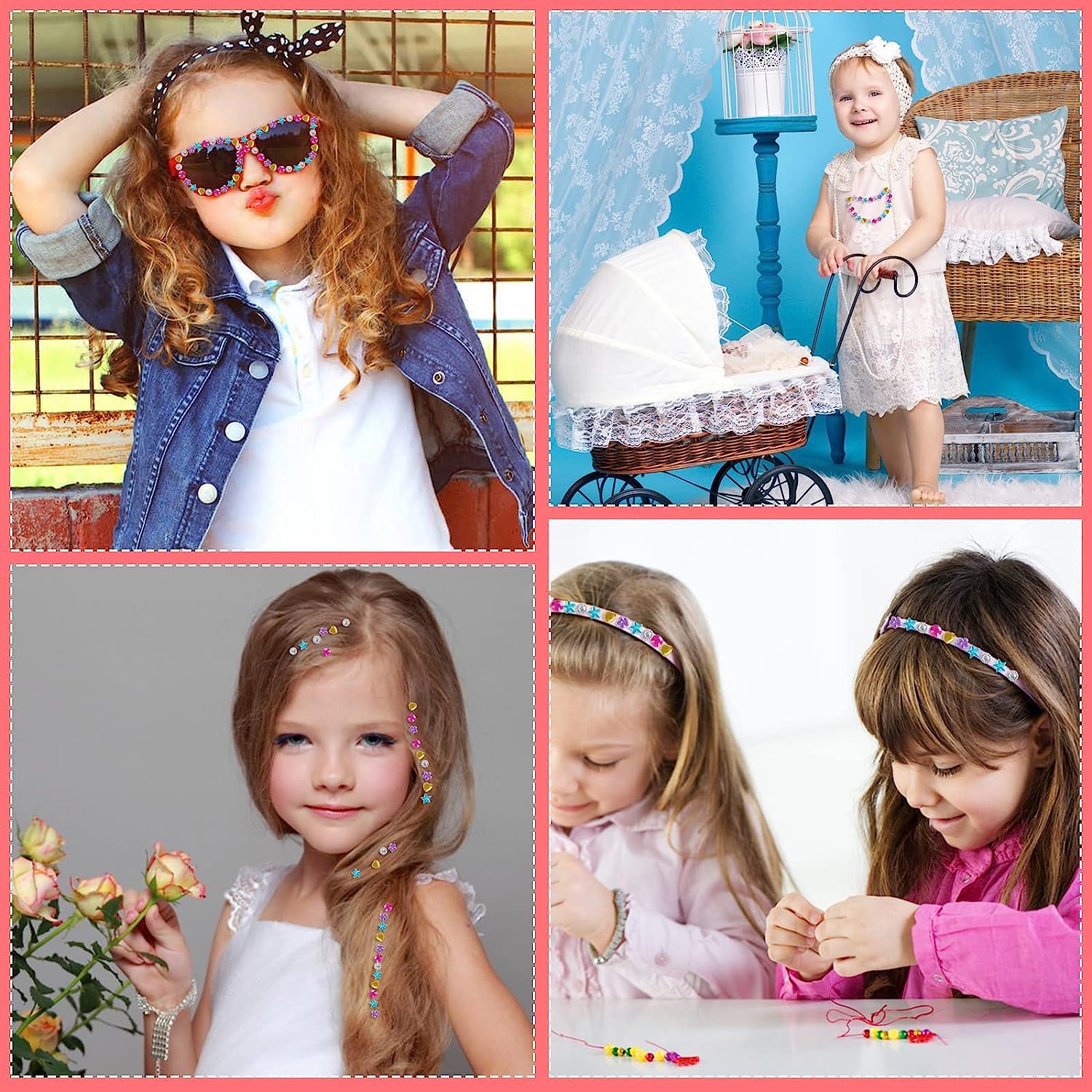 Set par, Accesorii par fete, roz - eMAG.ro