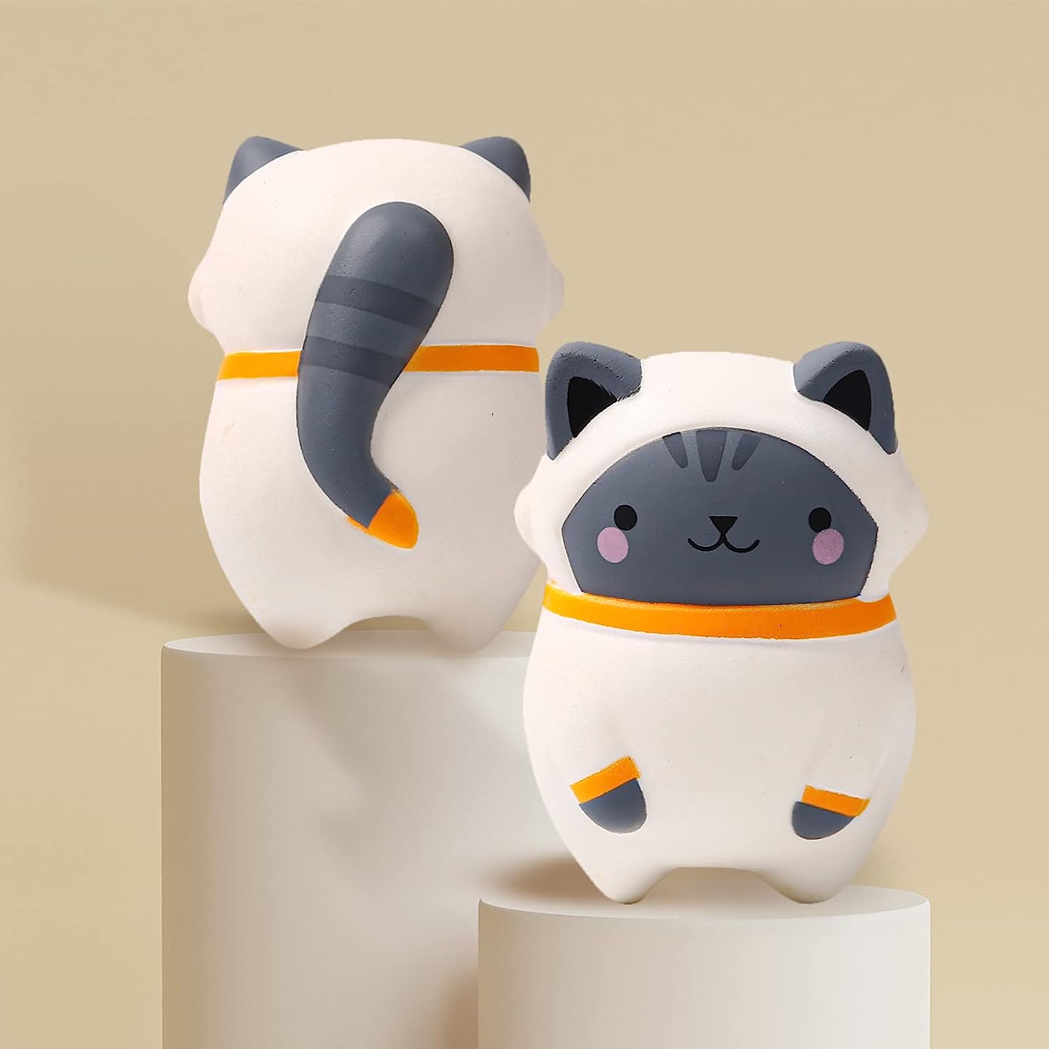 Jucarie squishy, Poliuretan, Alb/Galben - eMAG.ro