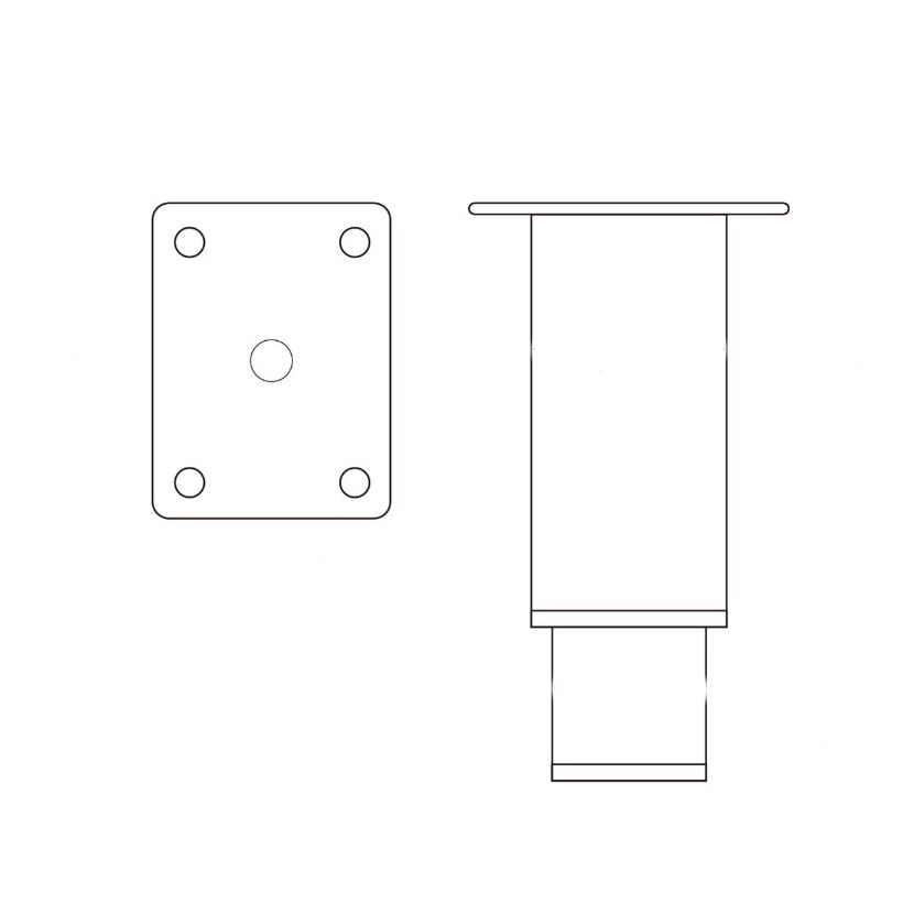 Picioare reglabile pentru pat, 12-22cm, Fier, Negru - eMAG.ro