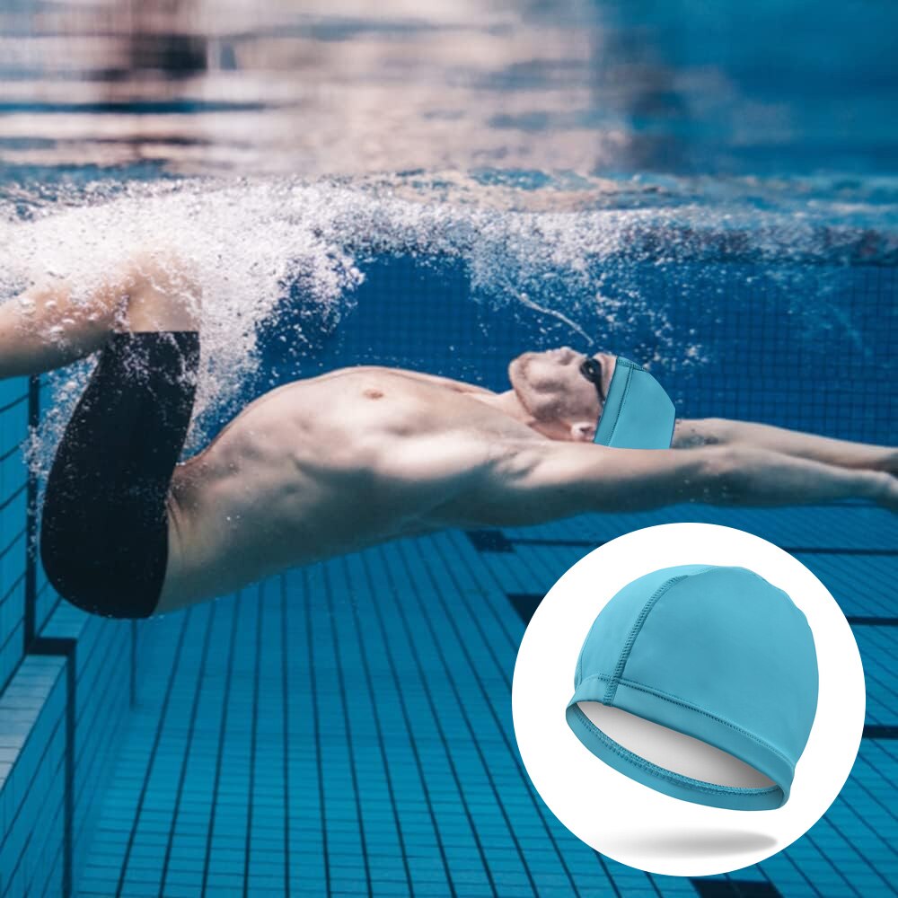 Casca de inot GelldG, Poliuretan, Albastru deschis - eMAG.ro