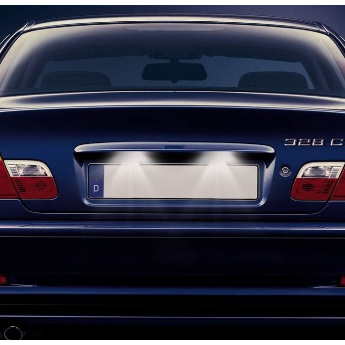 Set 2 lampi numar Ventoo®, LED canbus, fara eroare de bec ars ...