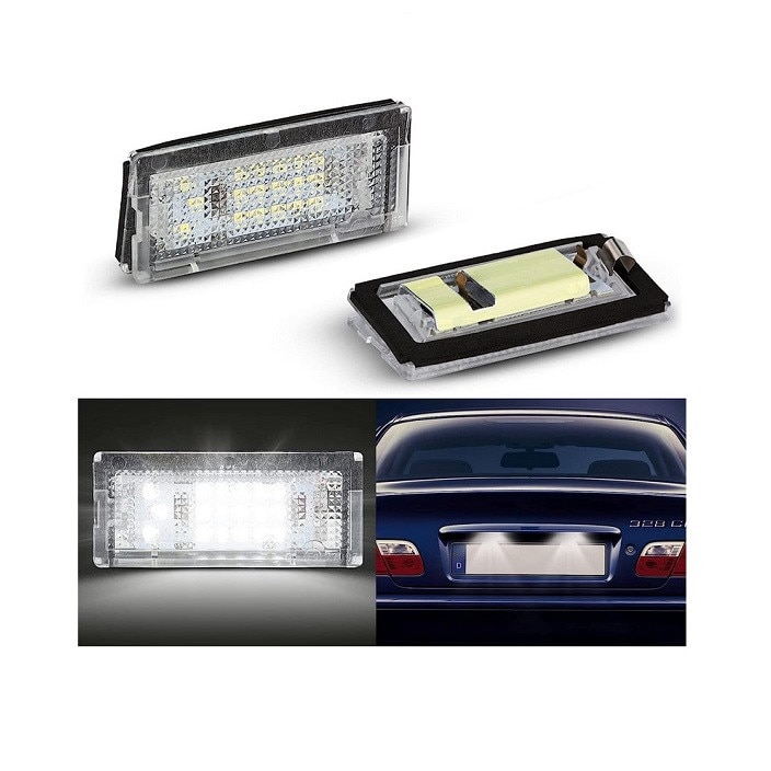 Set 2 lampi numar Ventoo®, LED canbus, fara eroare de bec ars ...