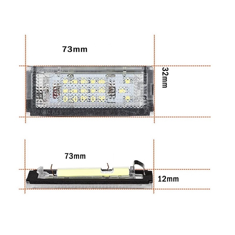 Set 2 lampi numar Ventoo®, LED canbus, fara eroare de bec ars ...