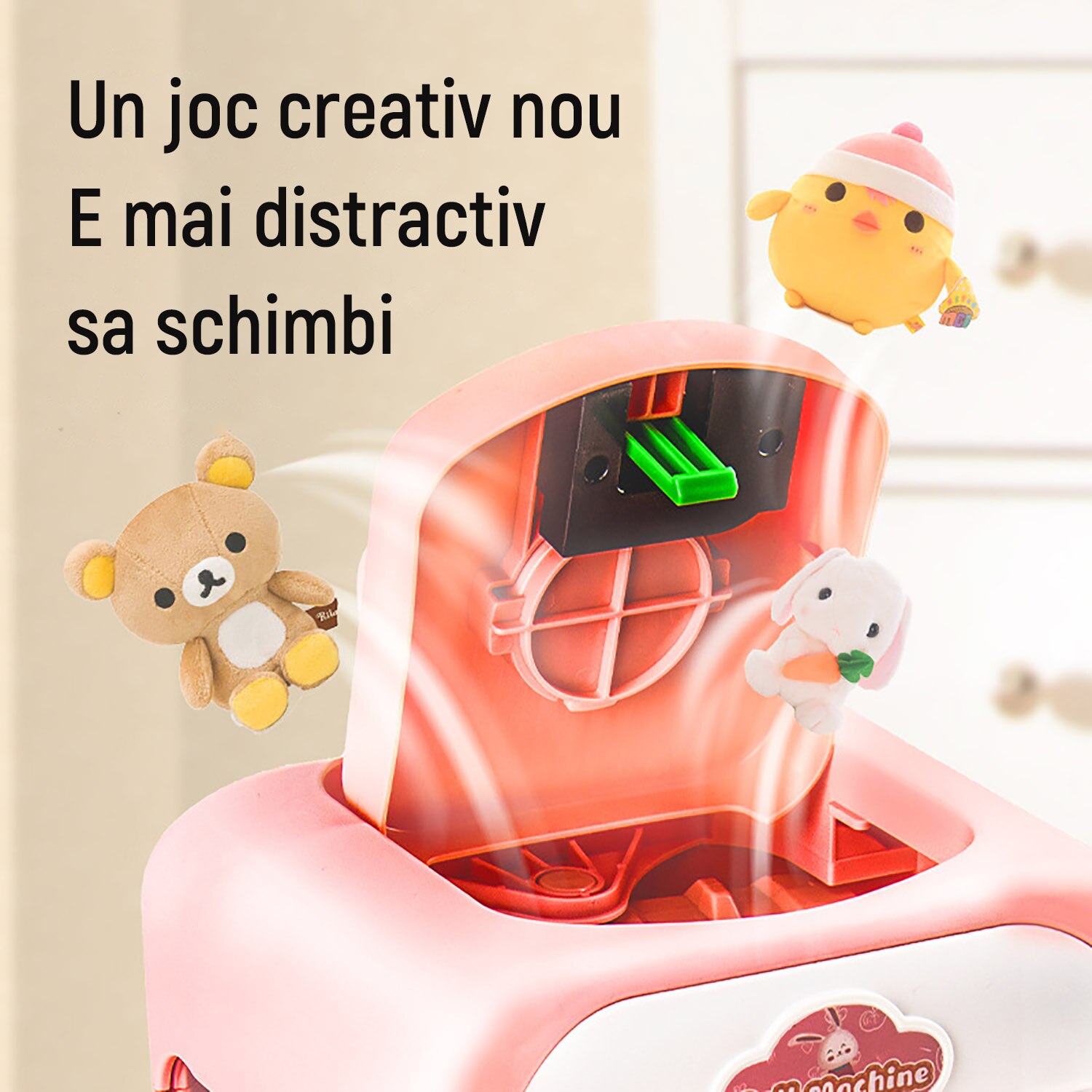 Set jucarii interactive pentru Copii, YWX, Masina de papusi cu gheare ...