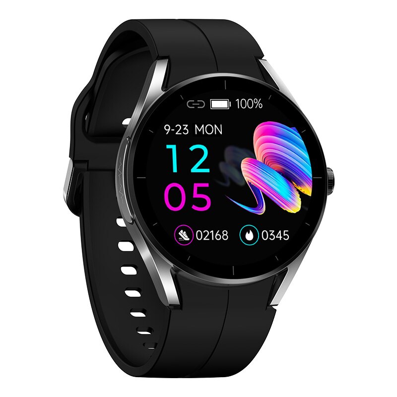 Smartwatch iSEN KS05 Negru, 1.32" IPS HD, ECG, Ritm cardiac, Presiune ...