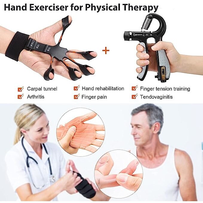 Set Flexoare pentru Exercitii Antebrat, Degete si Palma, Reglabil ...