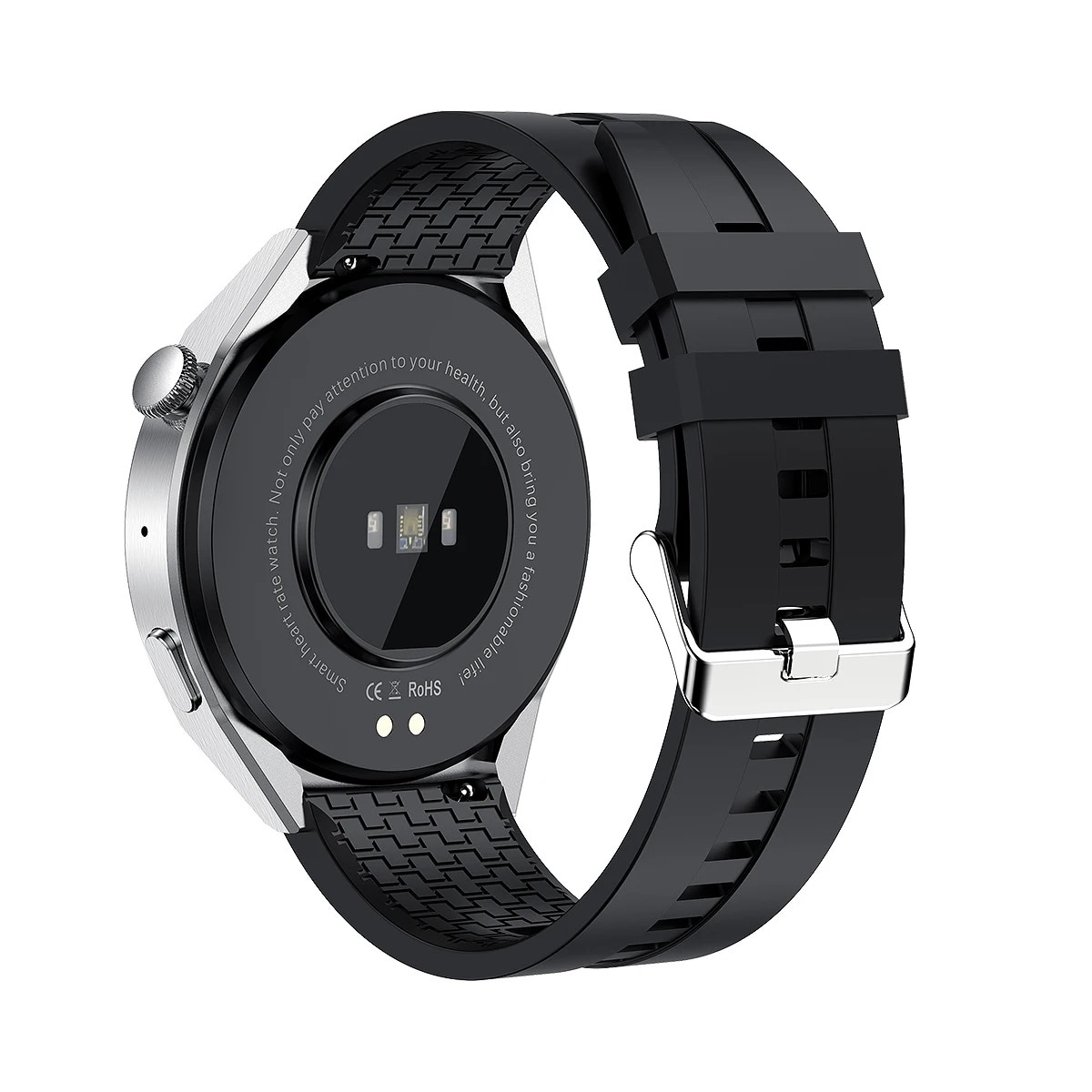 Ceas Smartwatch barbati, HYD3MAX, Argintiu, Sport, Fitness, Bluetooth ...