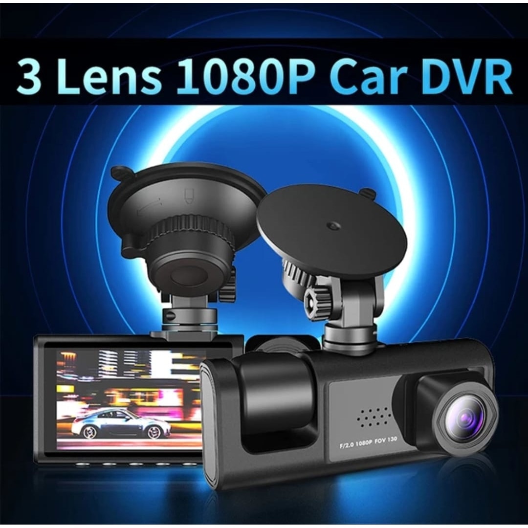 Camera Auto Tripla De Bord Full HD 1080P DVR Unghi de inregistrare 170% ...
