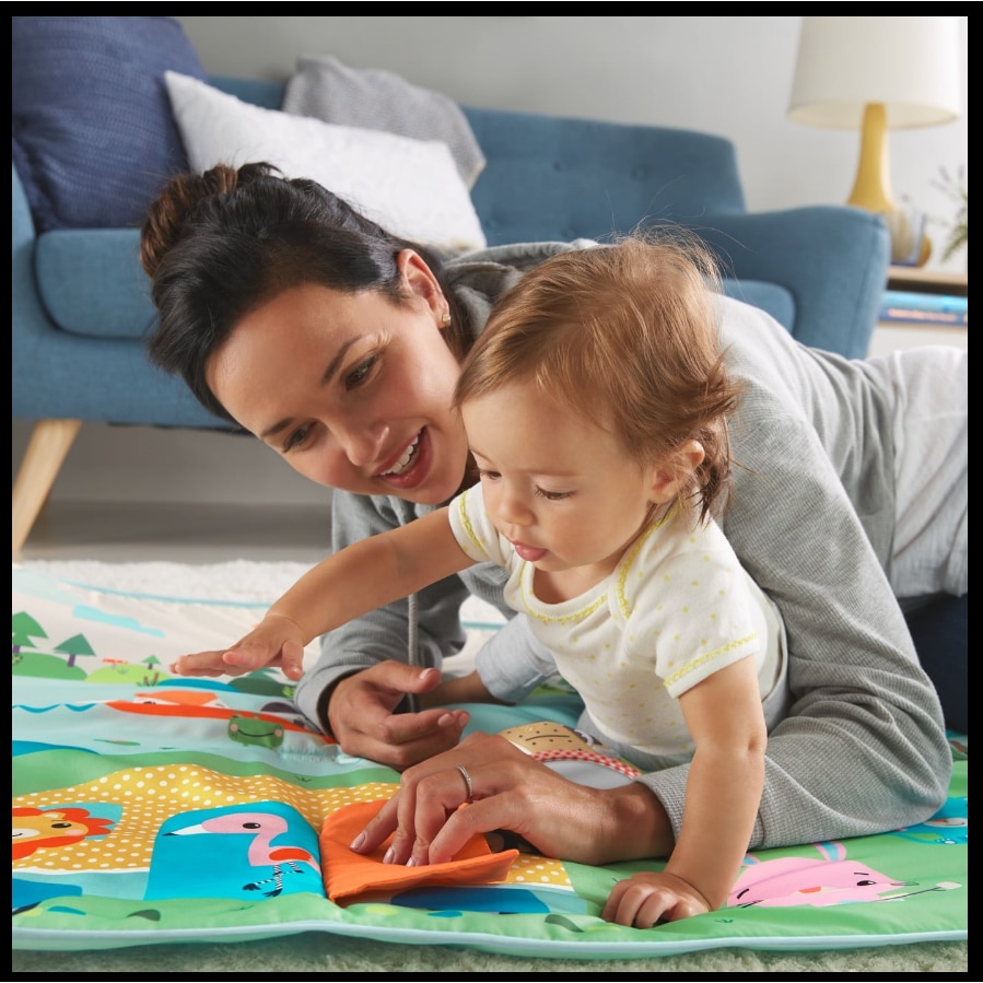 Saltea Activitati Bebe cu 4 Jucarii Detasabile 142x90cm - eMAG.ro