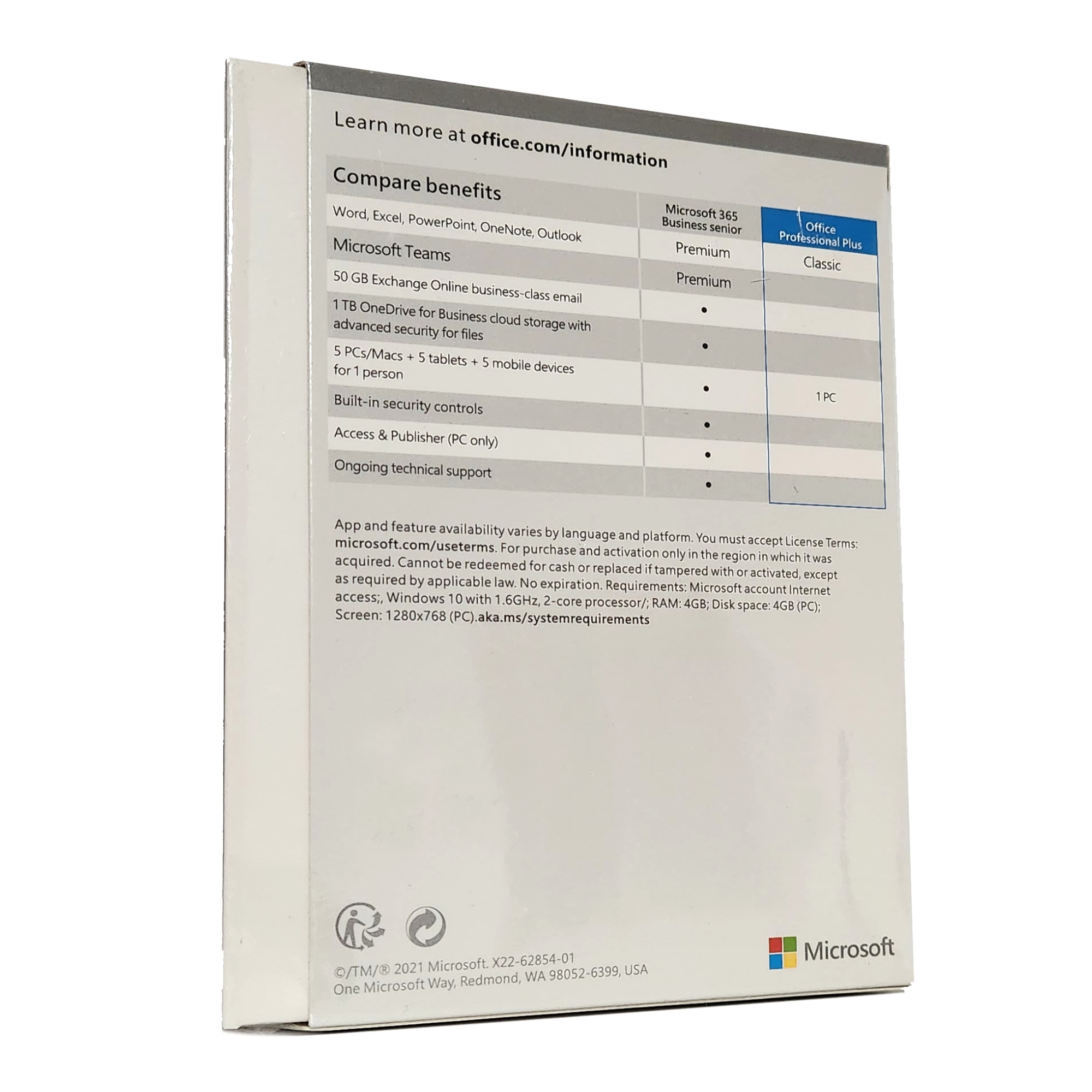 Microsoft Office Professional Plus 2021, Perpetual, Box, Perpetual, add ...