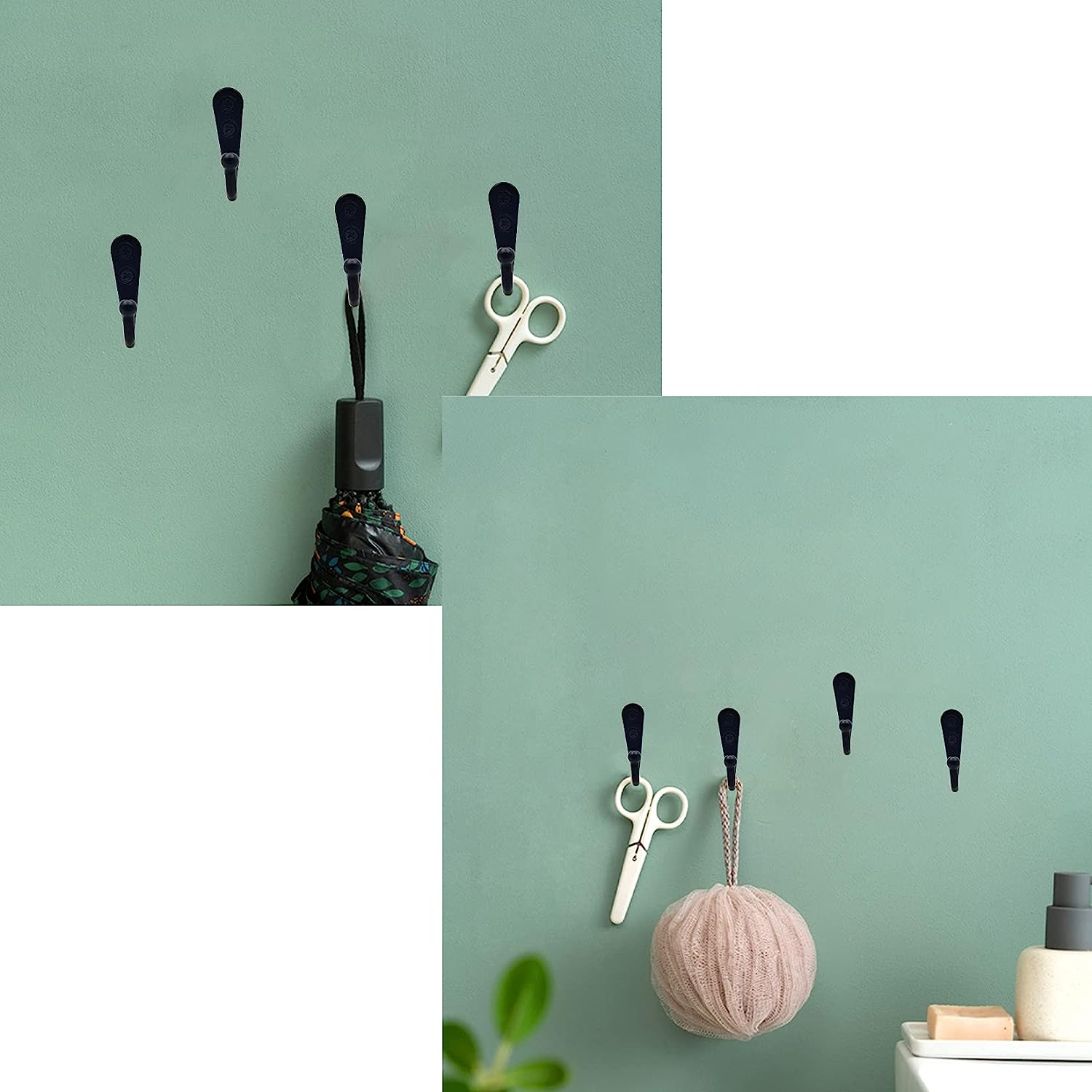 Set 10 carlige universale, Aliaj de zinc, Negru - eMAG.ro