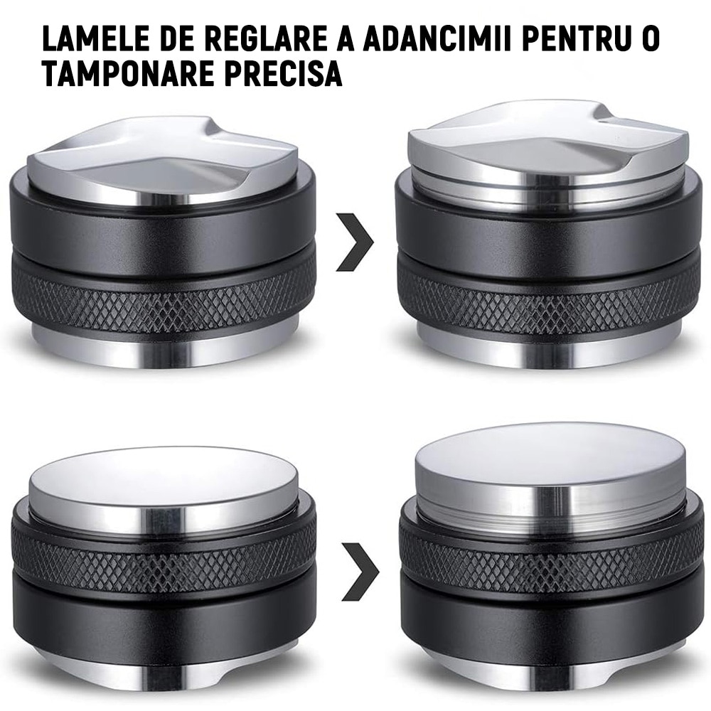 Nivelator de distribuire cafea, Vaxiuja, 53 mm, Reglabil, Dublu cap ...