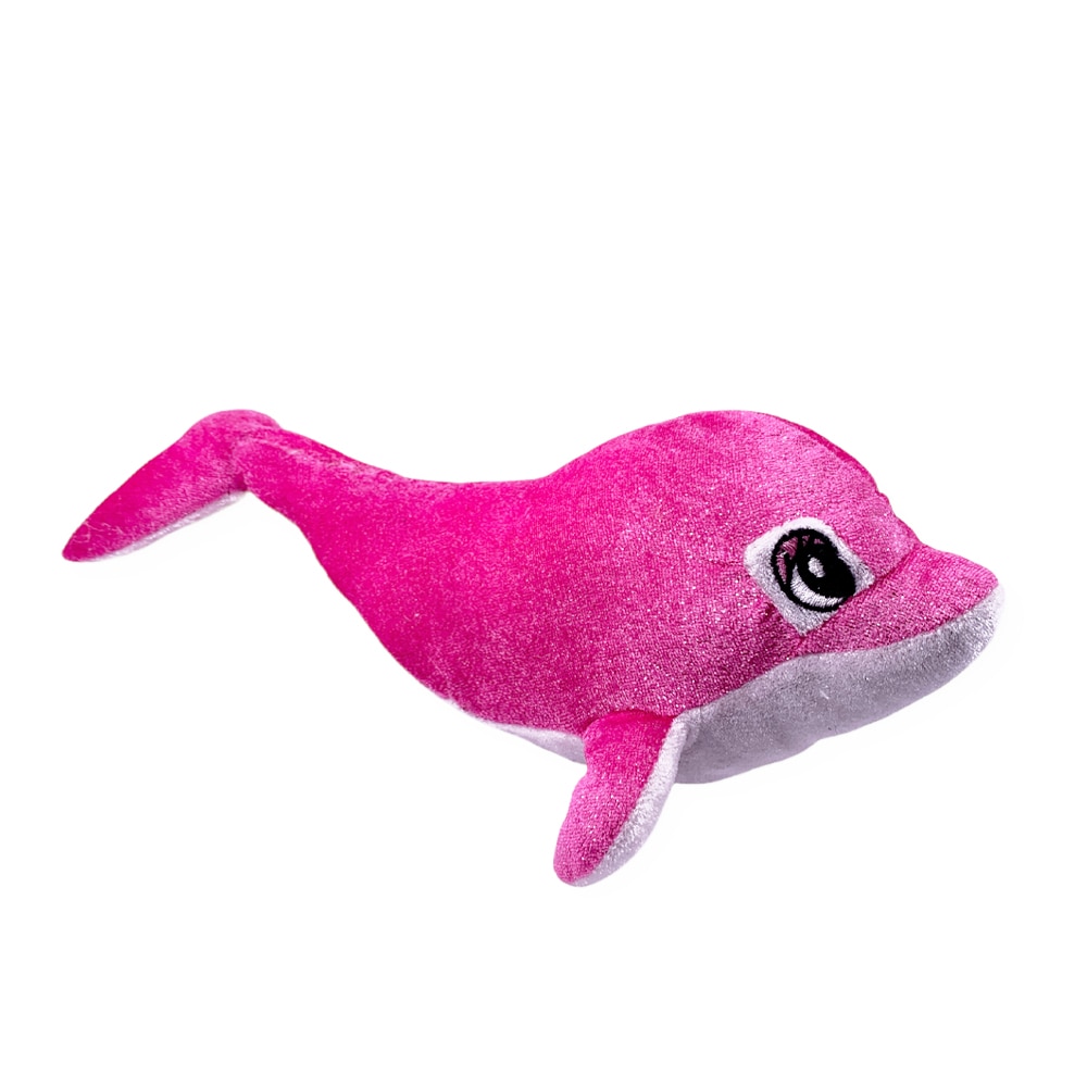 Jucarie de plus, Chippo, Delfin, Stralucitor, 28 cm, Roz - eMAG.ro