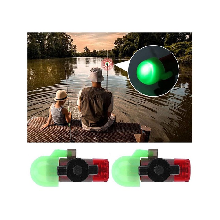 Set 2 alarme pentru pescuit, LED, Multicolor - eMAG.ro