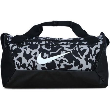 Geanta sport Nike Brasilia AOP 9.5 Small, 41 litri, negru/alb - eMAG.ro