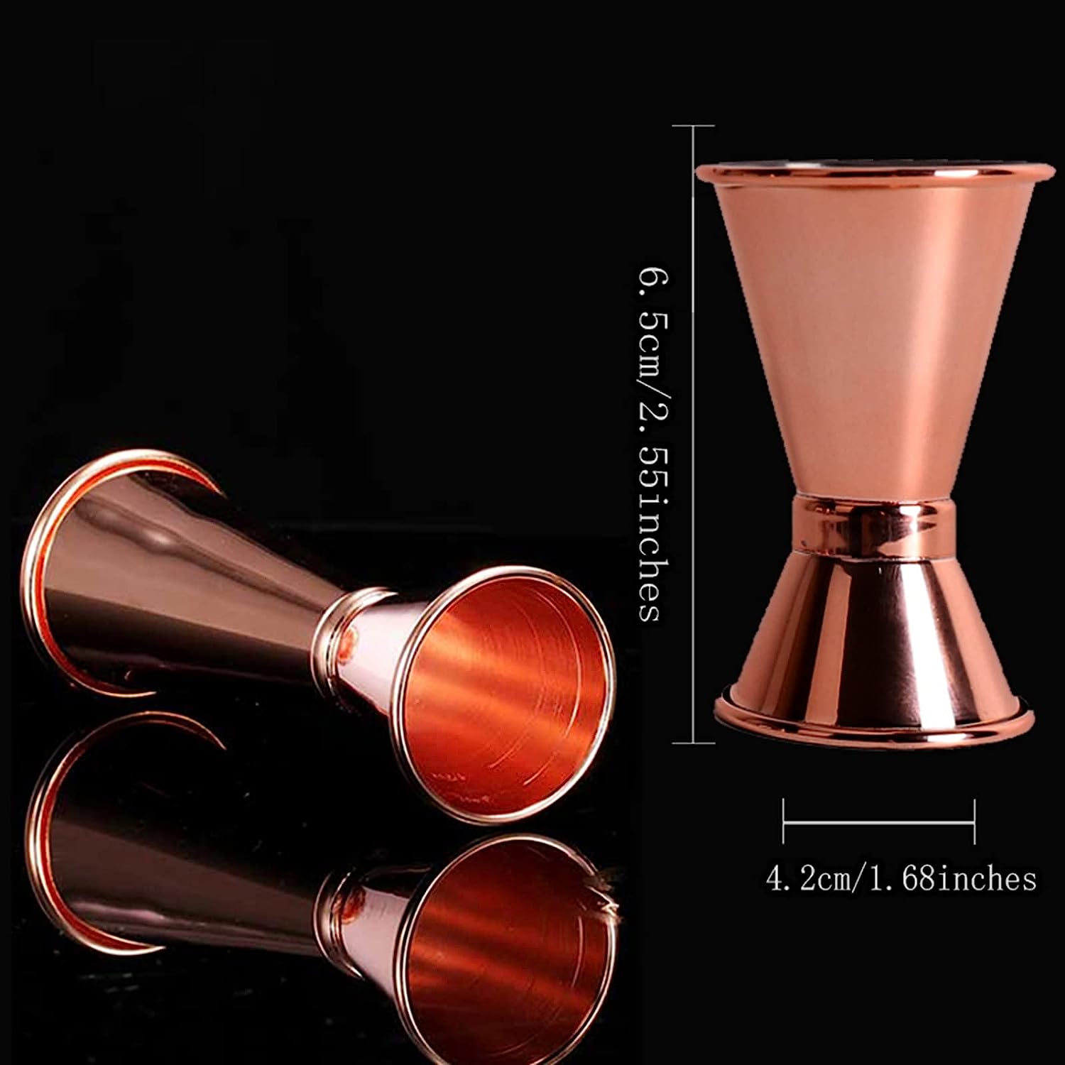 Комплект 4 чаши Moscow Mule, 550 мл чаши с чинийки, сламка, джигер ...