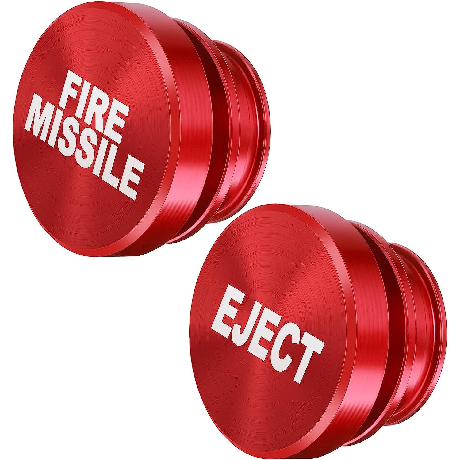 Set 2 x Capac decor auto, Aluminiu, Rosu - eMAG.ro