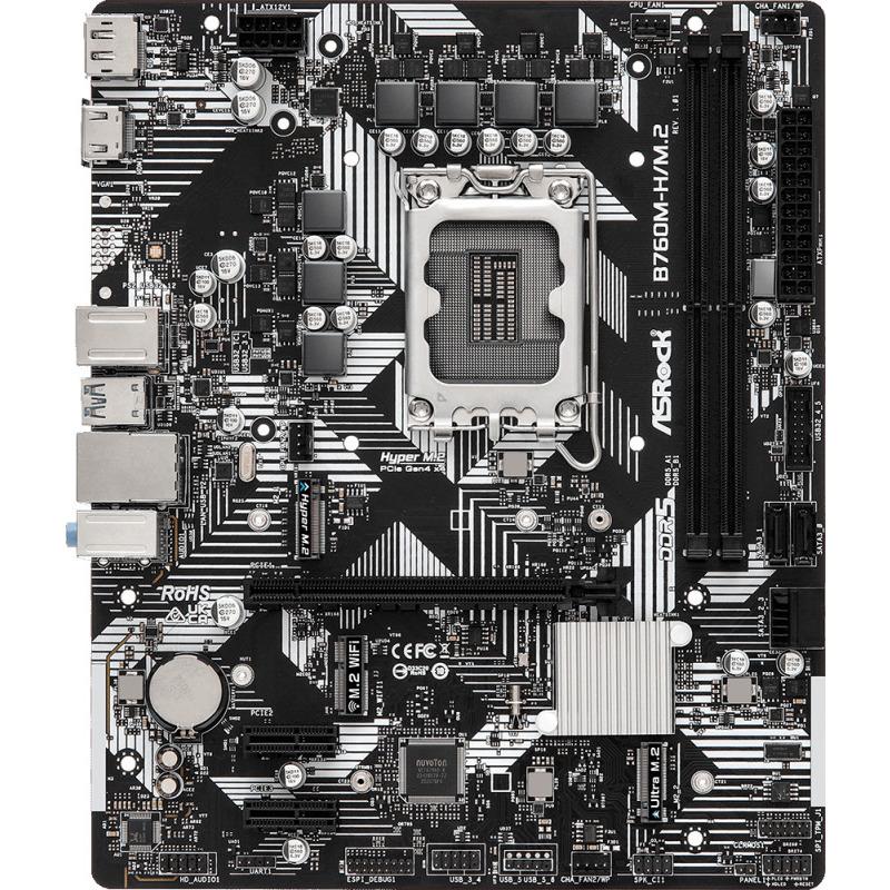 AsRock B760M-H/M.2, CPU Supports 13th Gen & 12th Gen and next gen Intel ...