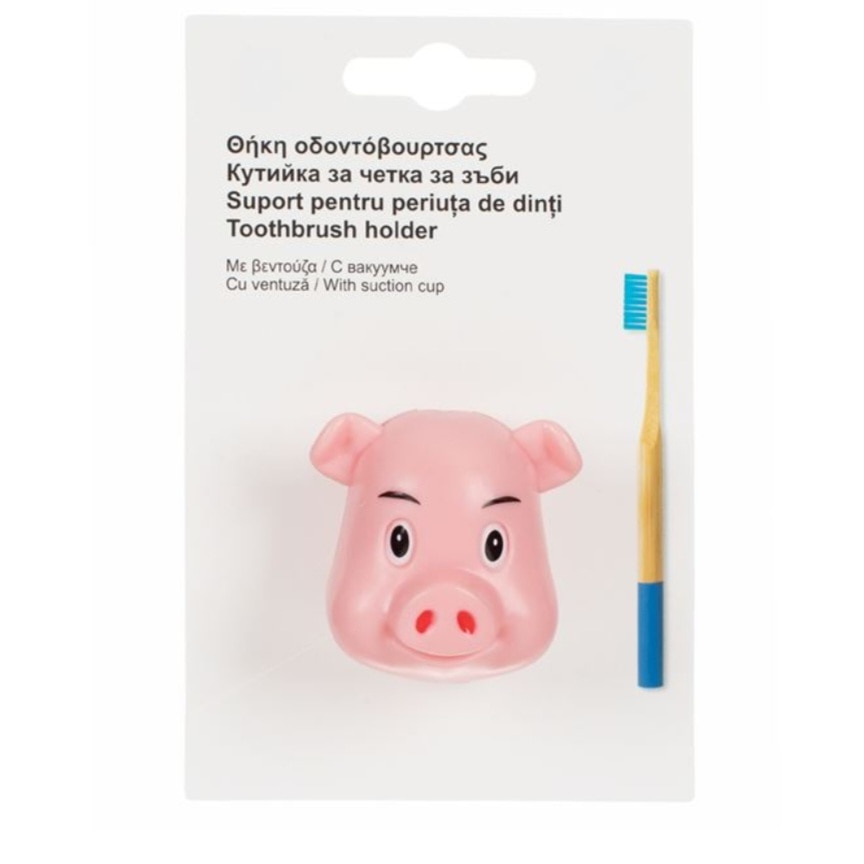 Suport pentru capatul periutei de dinti, copii, cap de purcel, plastic ...