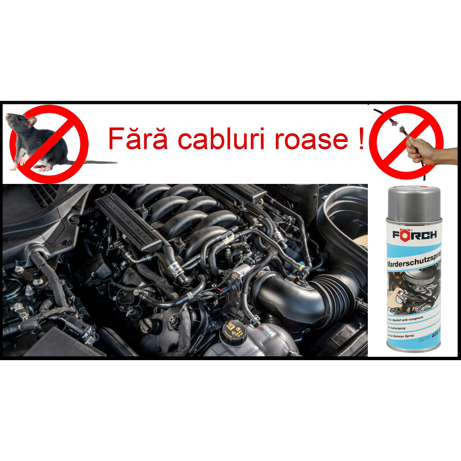 Spray auto pentru protectia impotriva Rozatoarelor, FOERCH, 400ml - eMAG.ro