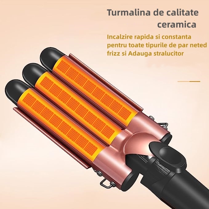 Ondulator par 5 in 1, Ondulator de par 3 tuburi, MOSMAOO®, Ceramica ...