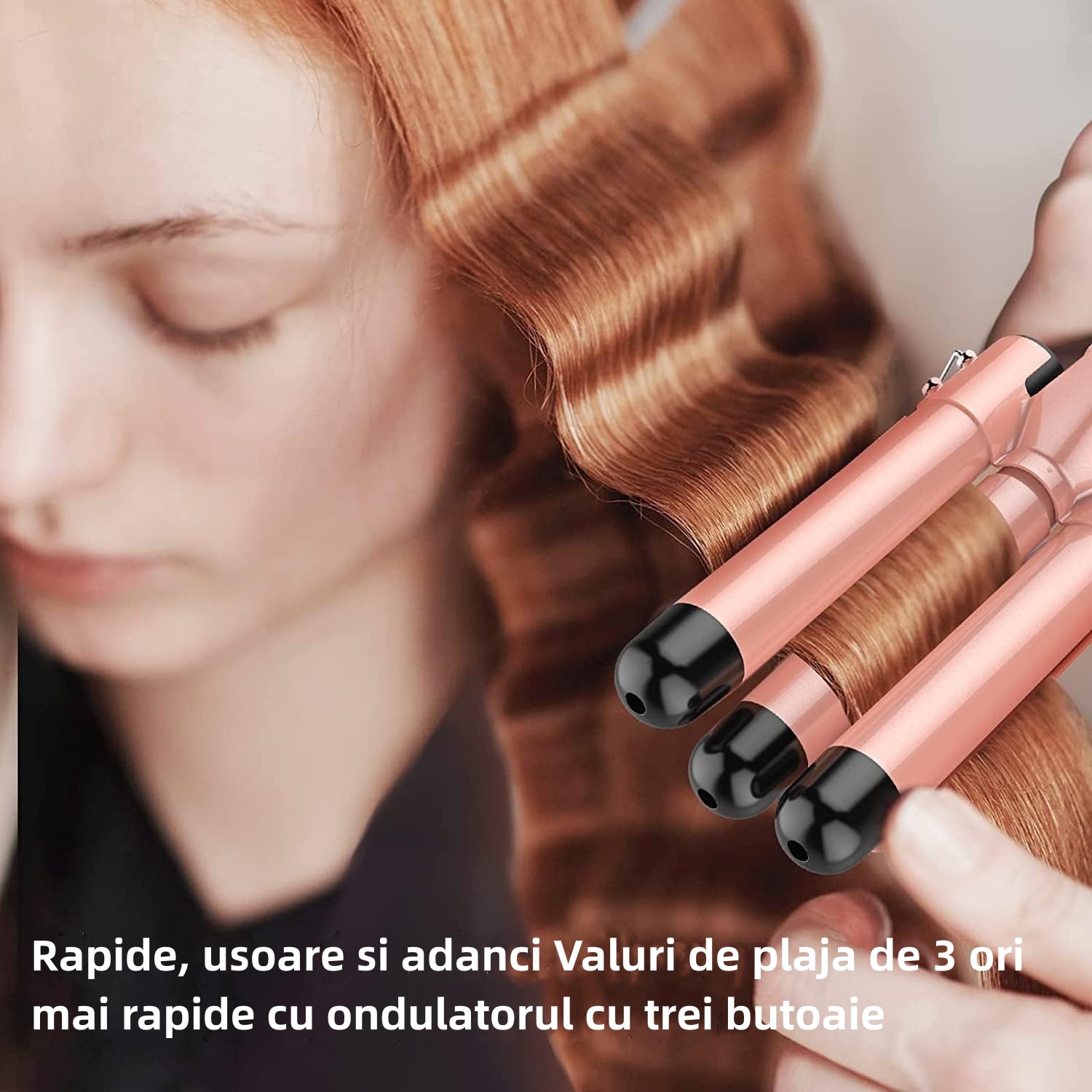 Ondulator par 5 in 1, Ondulator de par 3 tuburi, MOSMAOO®, Ceramica ...