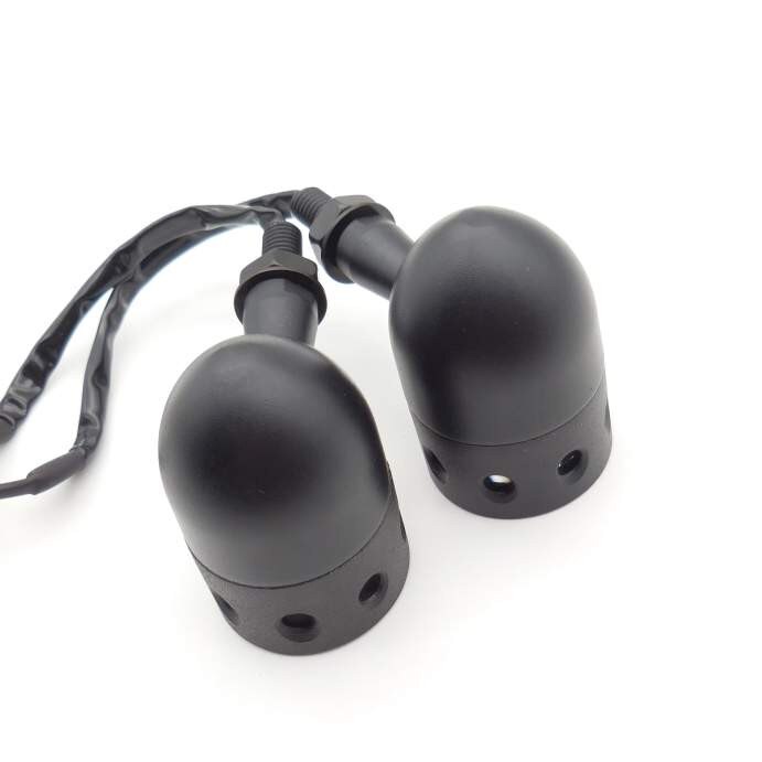 Semnalizatoare moto LED tip Cafe Racer G25, culoare neagra, set 2 ...