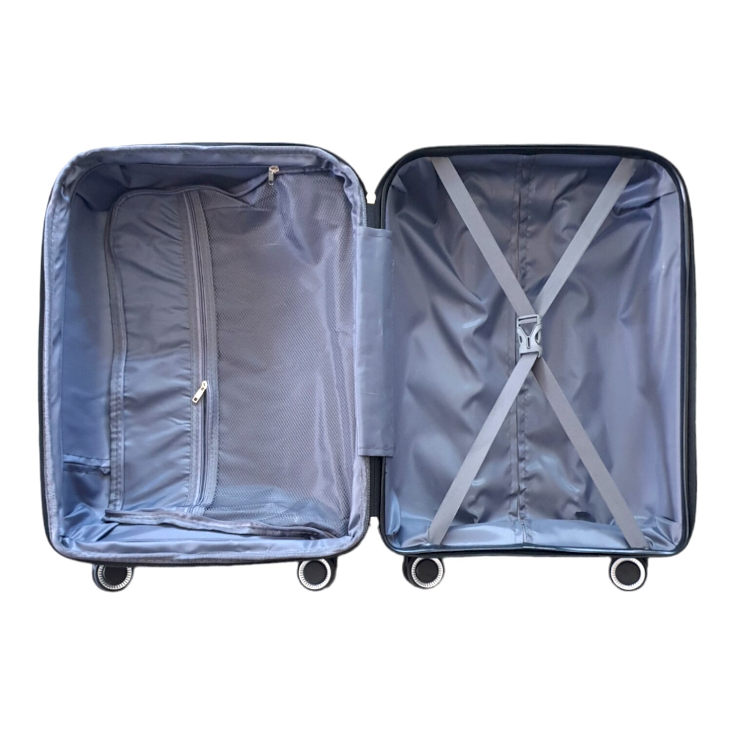 Valiza troler policarbonat PC, bleumarin, 4 roti, mic, 50x35x23 cm ...