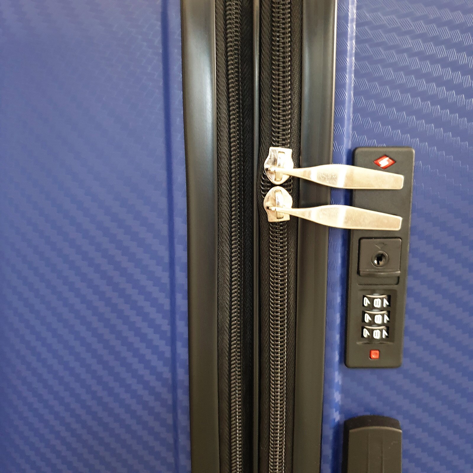 Valiza troler policarbonat PC, bleumarin, 4 roti, mic, 50x35x23 cm ...