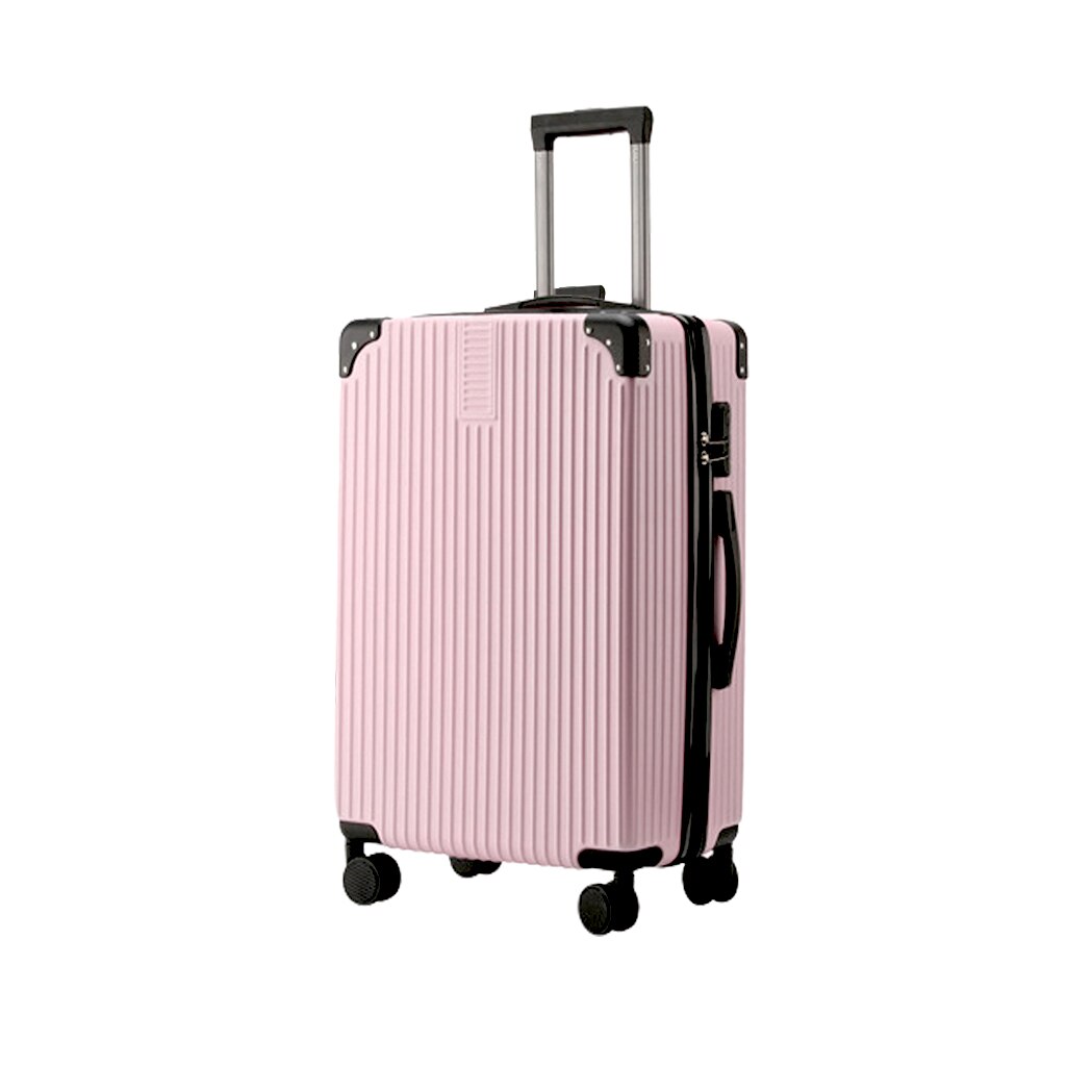 Set valize rigide, Roz, 55/65/76 cm, 3 piese - eMAG.ro