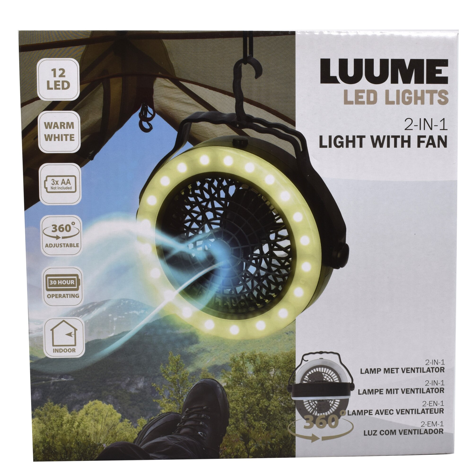 Mini Ventilator 2in1 cu Leduri, Luume, 24573 - eMAG.ro