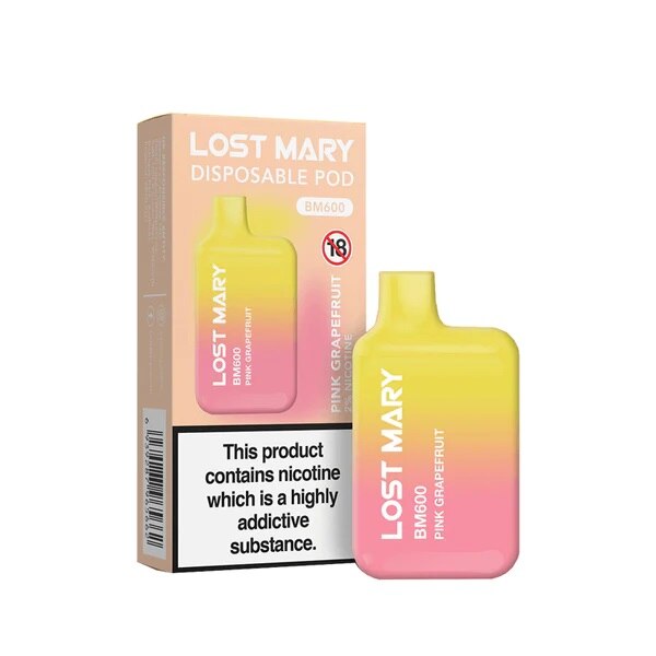 Tigara electronica de unica folosinta, Lost Mary BM600 - Pink Grapefruit, 2ml, 20mg NicSalt ...