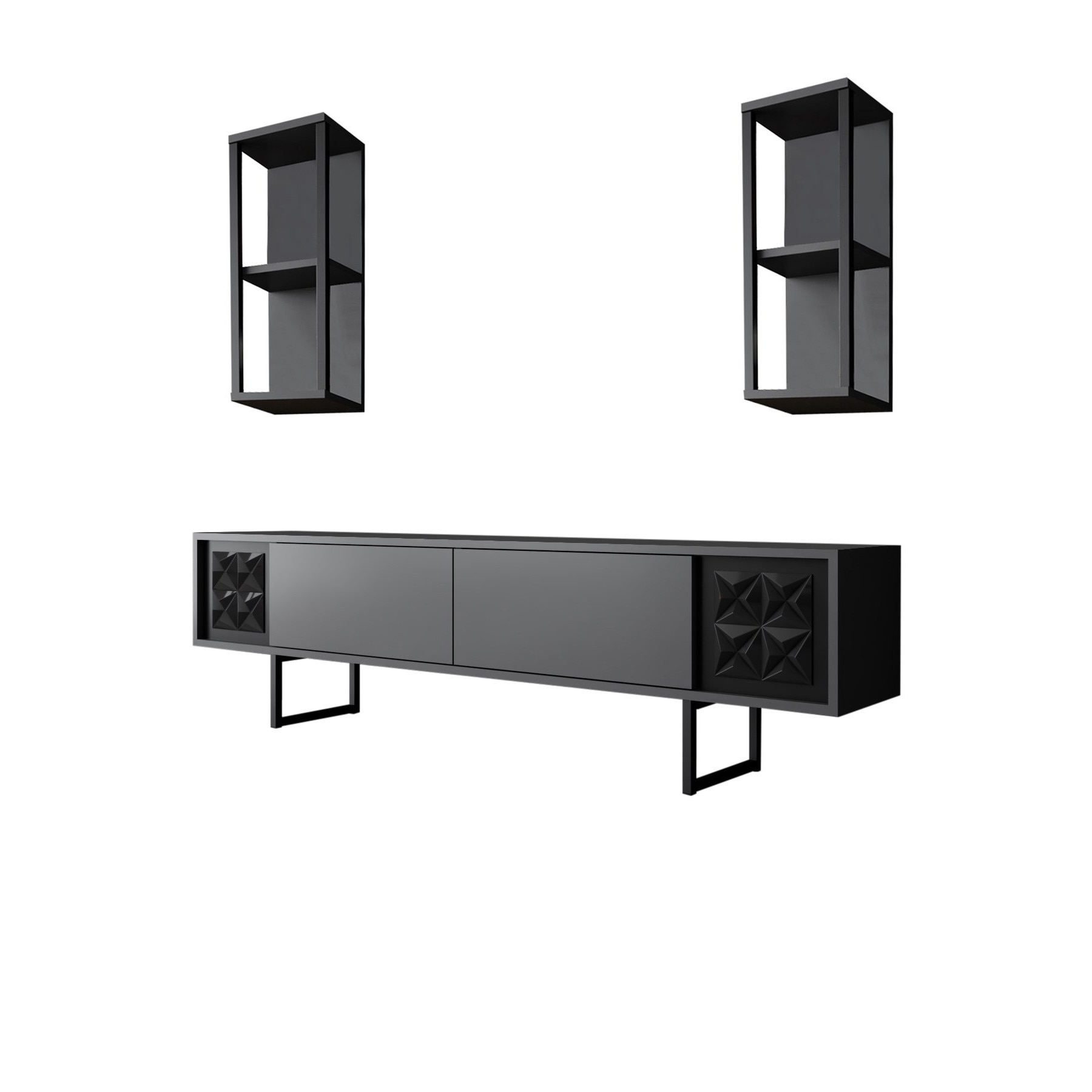 Set Mobila Living Asi Home Black Line Set, Comoda TV 180cmx48cmx30cm ...