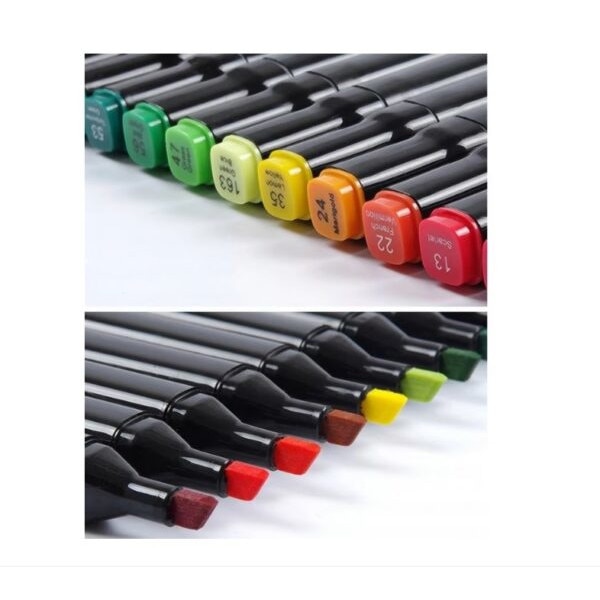 Set 168 de carioci profesionale, cu cerneala pe baza de alcool, WTO®, 2 ...