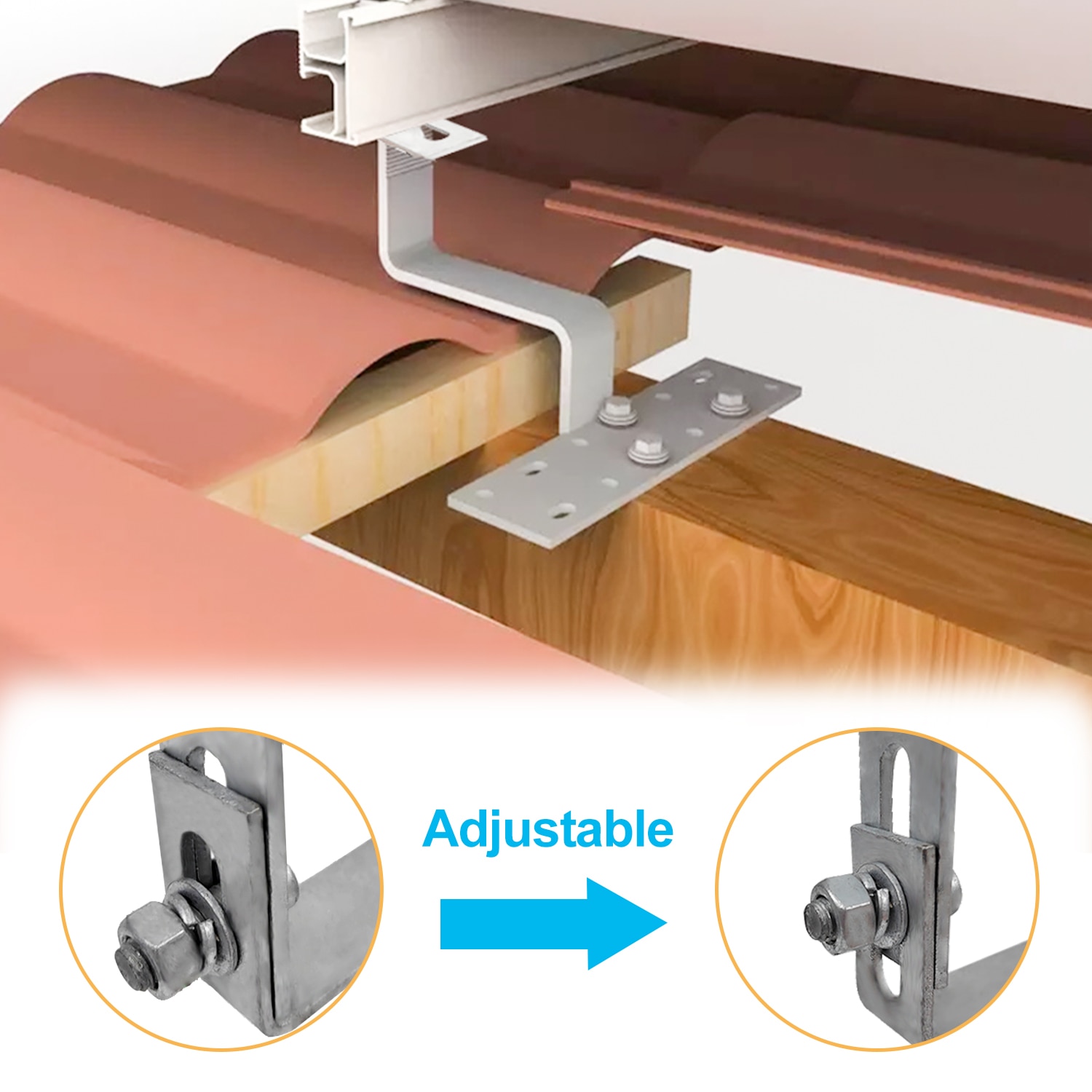 Set 8 cleme montare panouri solare, ZPSNDP, Otel, Argintiu - eMAG.ro