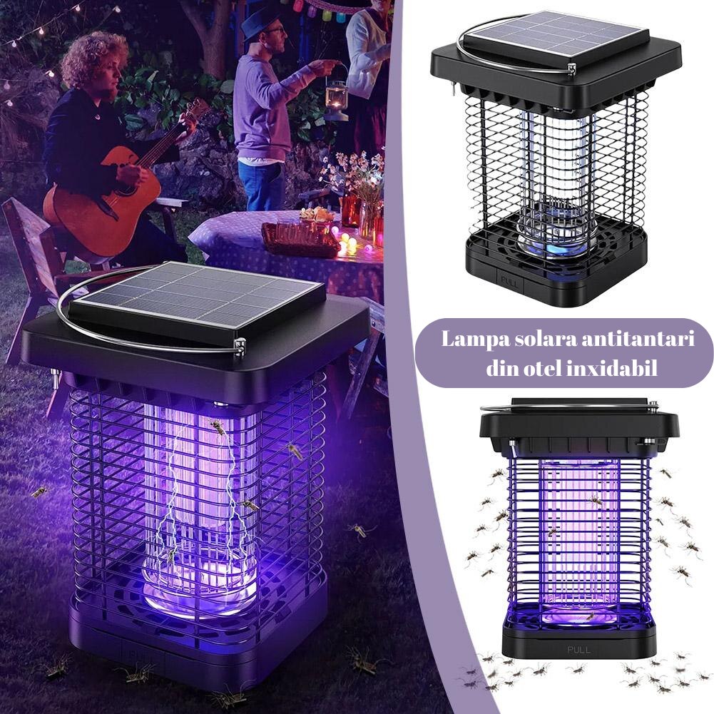 Lampa UV profesionala anti insecte cu incarcare solara sau prin USB ...