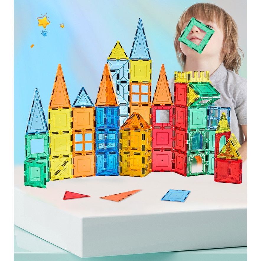 Cuburi magnetice, Zola®, pentru copii, 32 de bucati in 8 modele ...