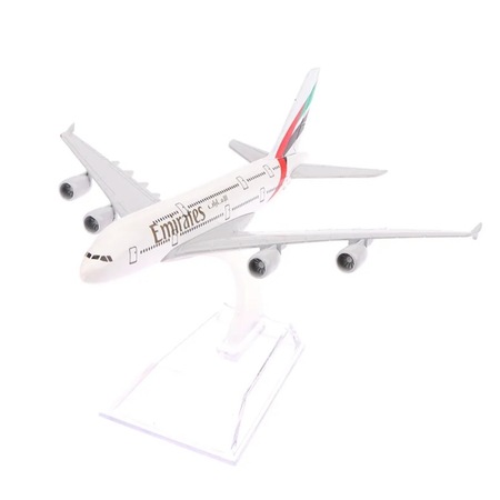 Emirates Airbus A380 repülőgép modell, fém, 16 cm, méretarány 1:400 ...